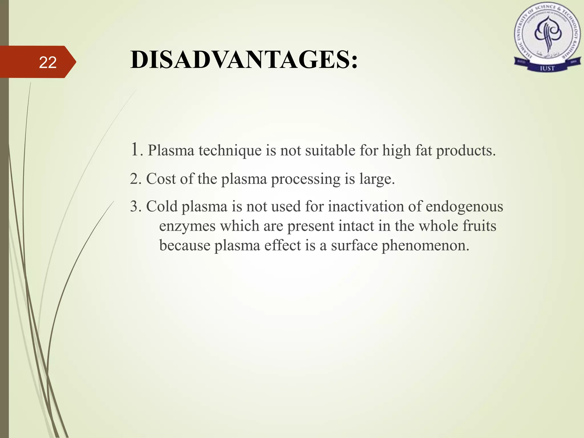 Cold plasma technology in food processing | PPTX