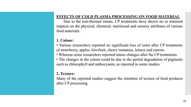Cold Plasma Technology in Food | PPTX