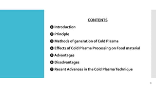 Cold Plasma Technology in Food | PPTX