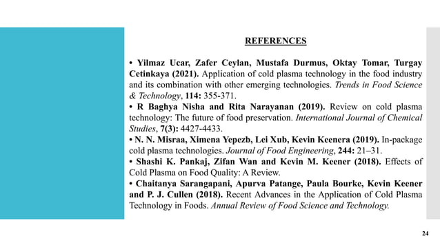 Cold Plasma Technology in Food | PPTX