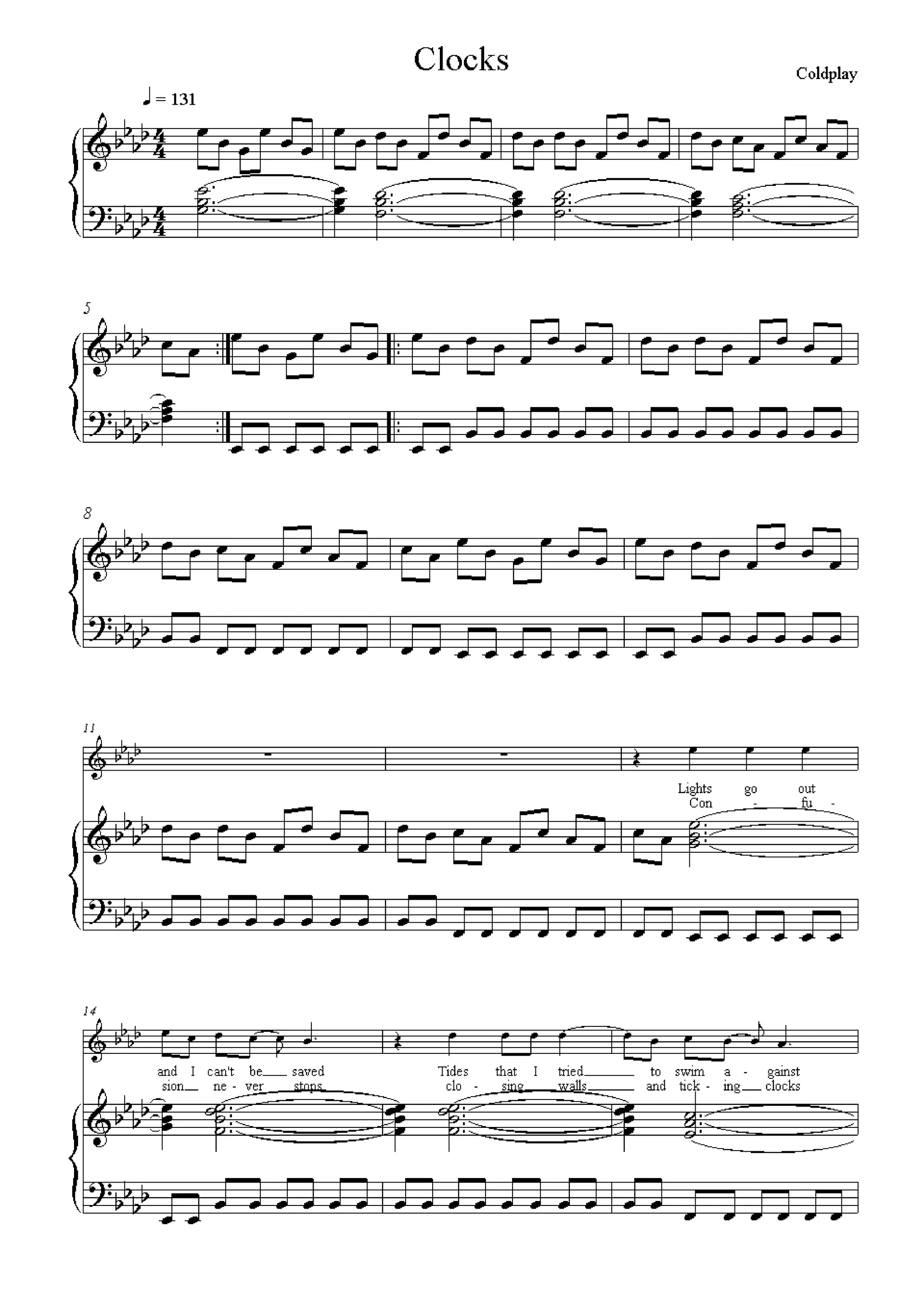 Coldplay clocks | PDF