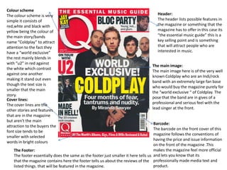 Coldplay analysis front cover | PPT