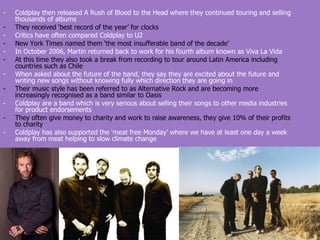 Coldplay Digipack Case Study | PPT