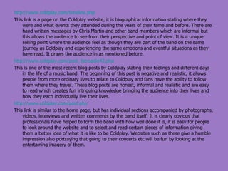 Coldplay Digipack Case Study | PPT