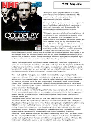 Coldplay Magazine Portrayal Analysis | PDF
