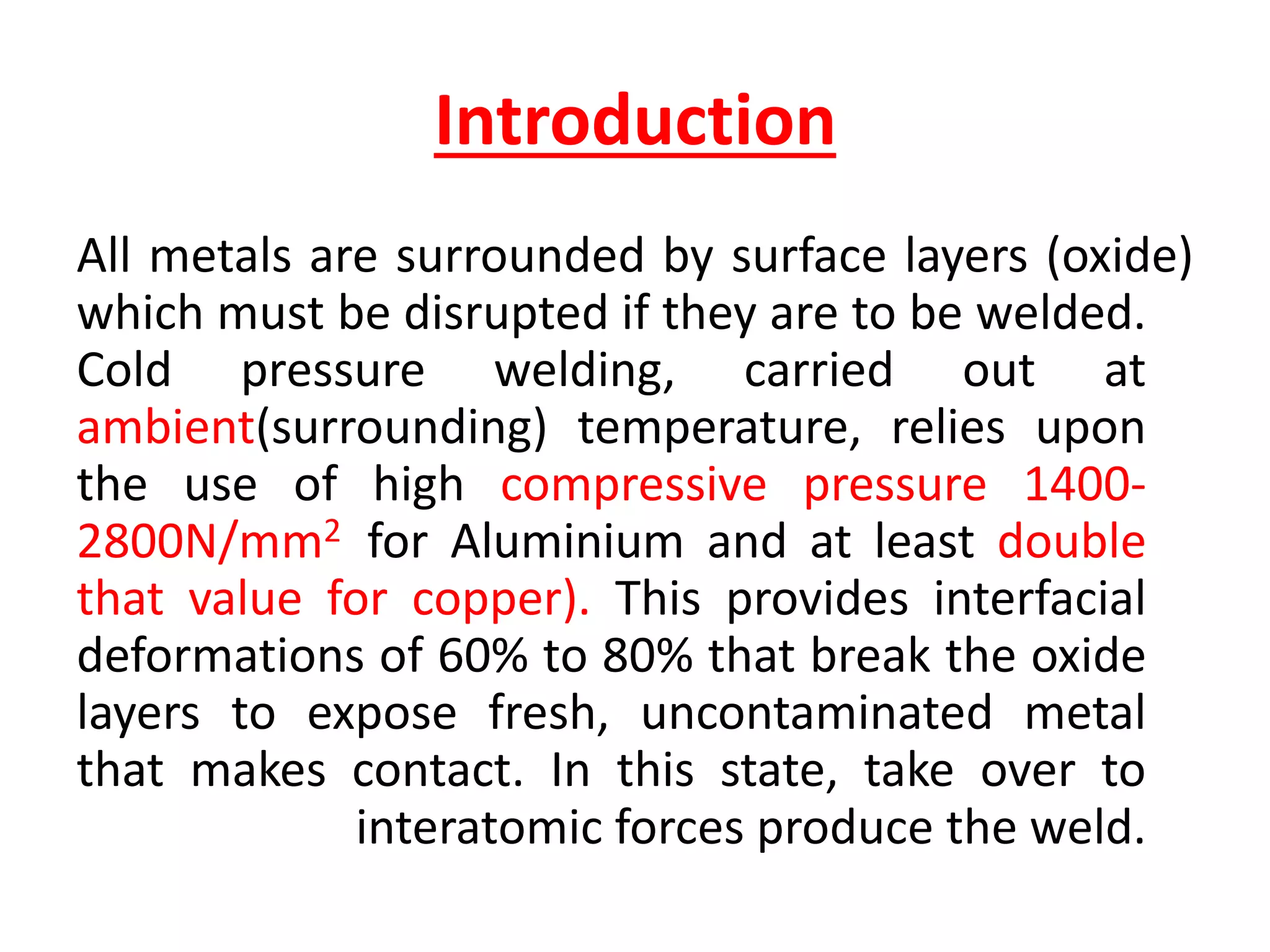 Cold pressure welding - read only | PPTX