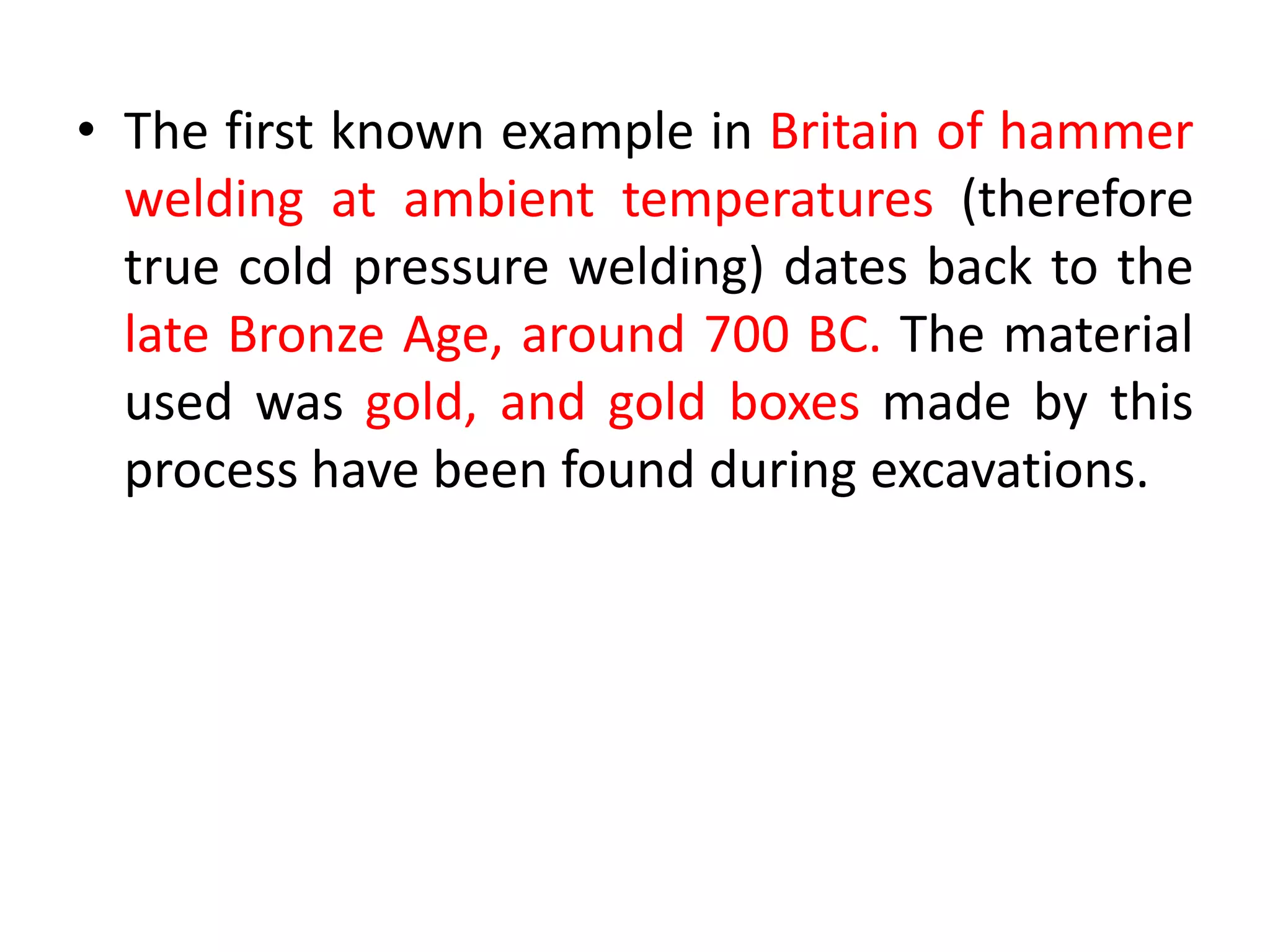Cold pressure welding - read only | PPTX