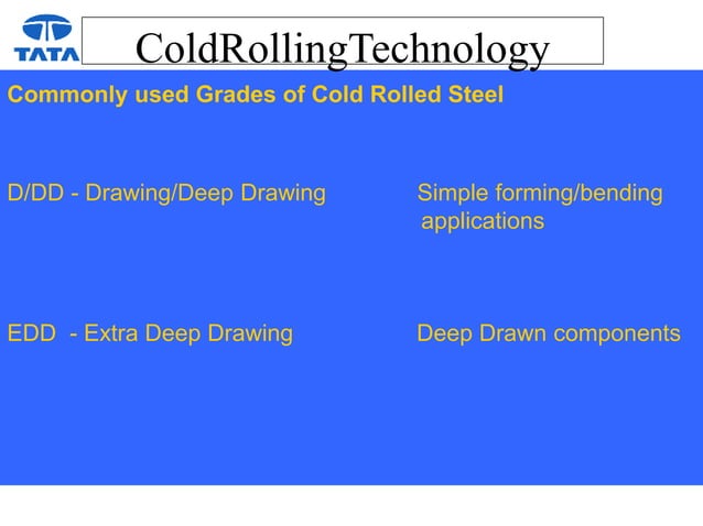 Cold Rolling fundamentals.PPT | Chemistry | Science
