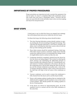 Cold Shutdown of Paper Dryers | PDF