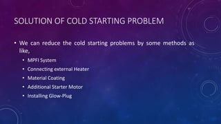 Cold starting problem in scooty pep+ | PPTX
