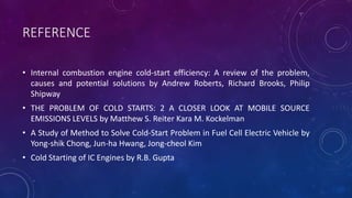 Cold starting problem in scooty pep+ | PPTX