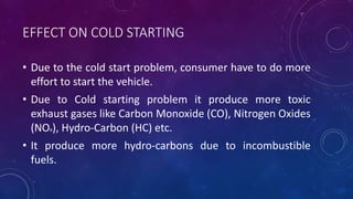 Cold starting problem in scooty pep+ | PPTX