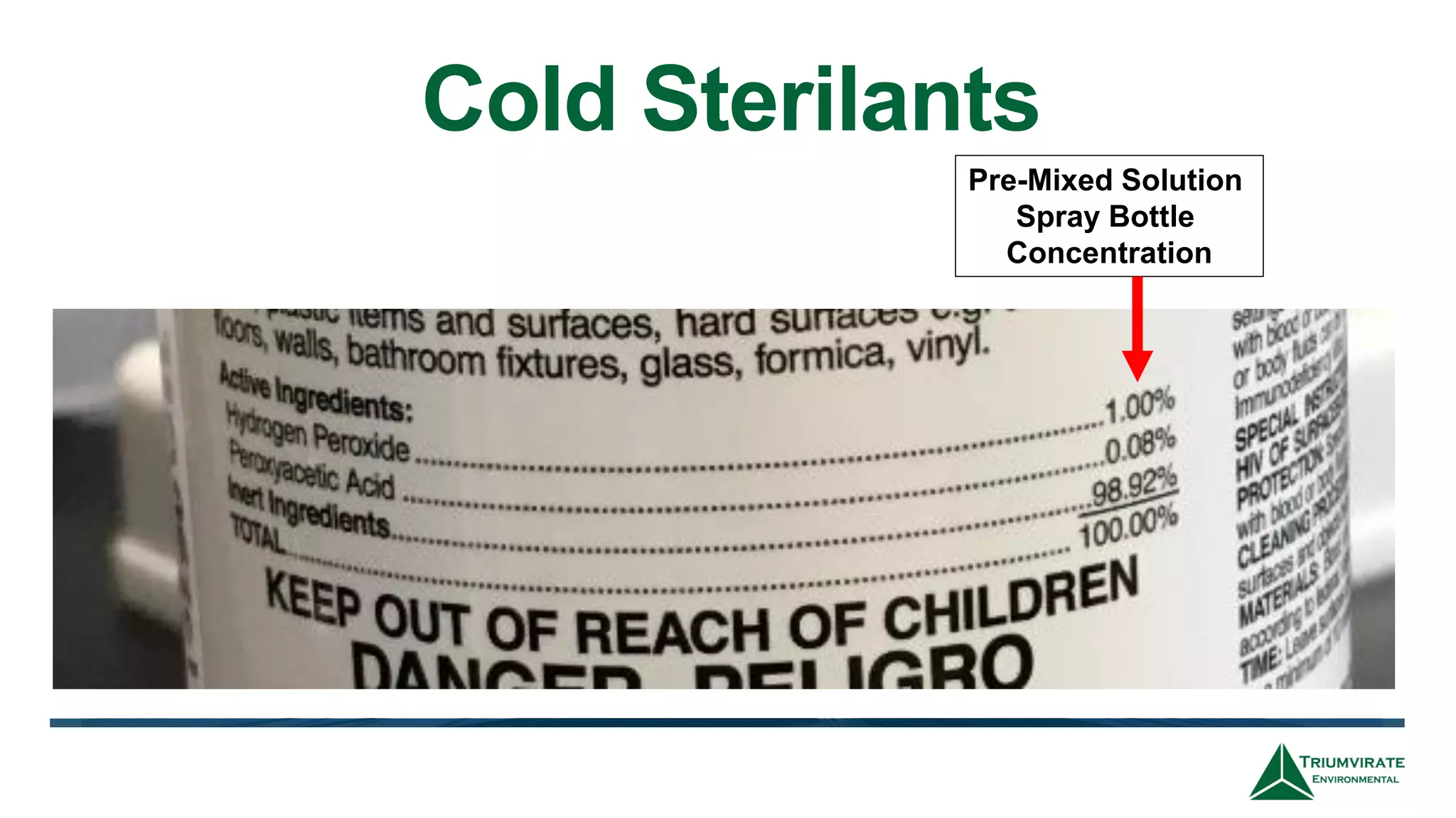 Assessing Employee Exposure to Cold Sterilants (Spor-Klenz) | PDF