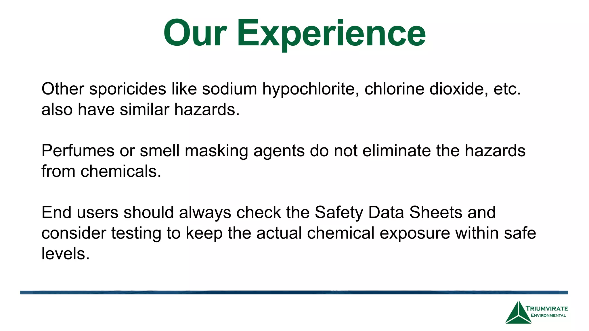 Assessing Employee Exposure to Cold Sterilants (Spor-Klenz) | PDF