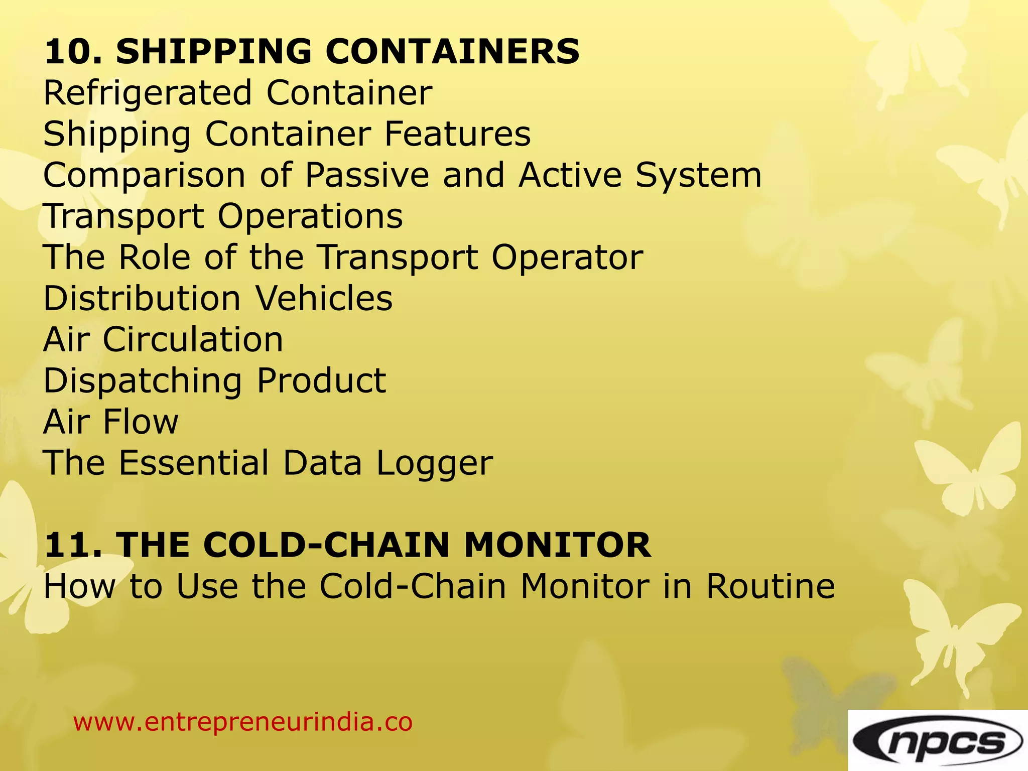 Cold Storage, Cold Chain & Warehouse | PPTX