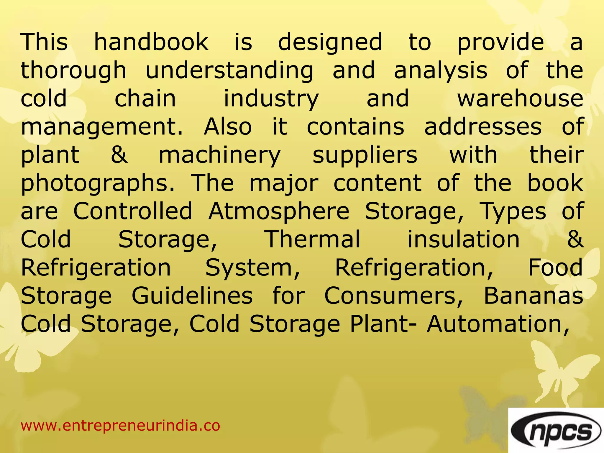 Cold Storage, Cold Chain & Warehouse | PPTX