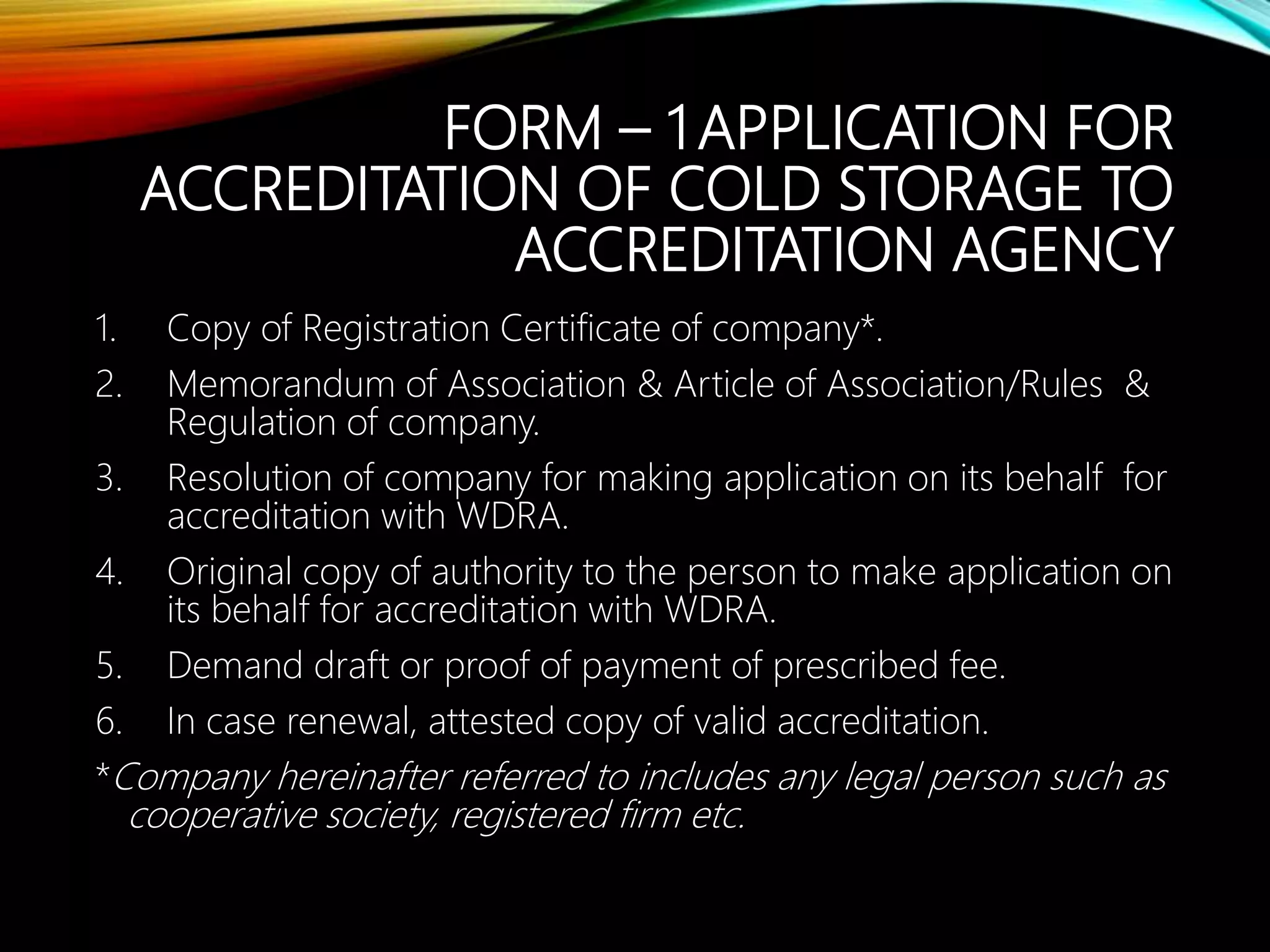 COLD STORAGE REGULATION. | PPT