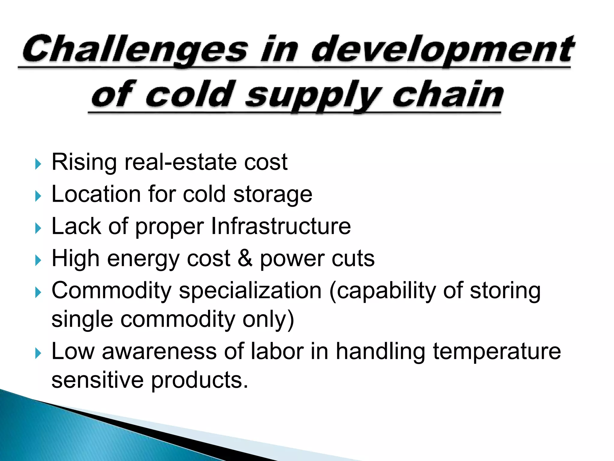 COLD STORAHE AND COLD SUPPLY CHAIN MANAGEMENT OF HORTICULTURAL CROPS | PPTX