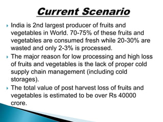 COLD STORAHE AND COLD SUPPLY CHAIN MANAGEMENT OF HORTICULTURAL CROPS | PPTX