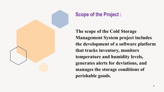 cold storage management system software project | PPT