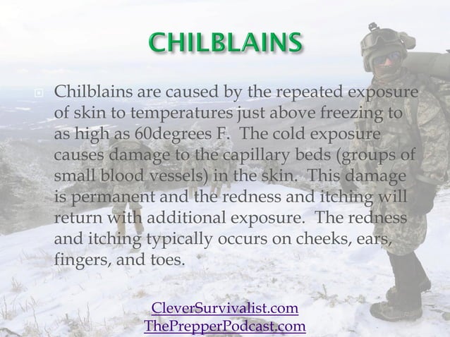 Cold Weather Injuries, Hypothermia, Frostbite, Frostnip, Trenchfoot ...