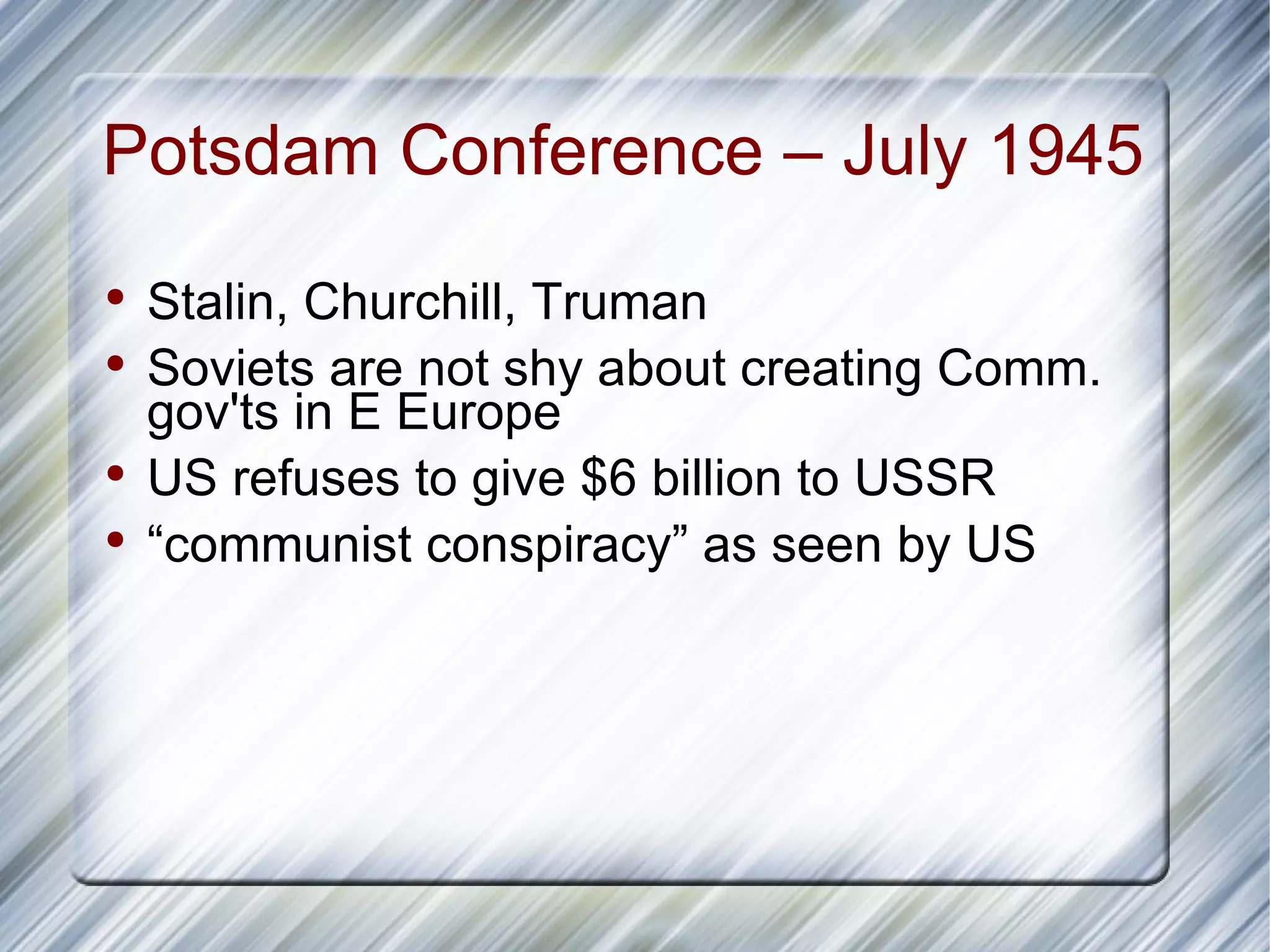 Cold War Overview | PPT