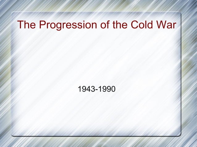 Cold War Overview | PPT