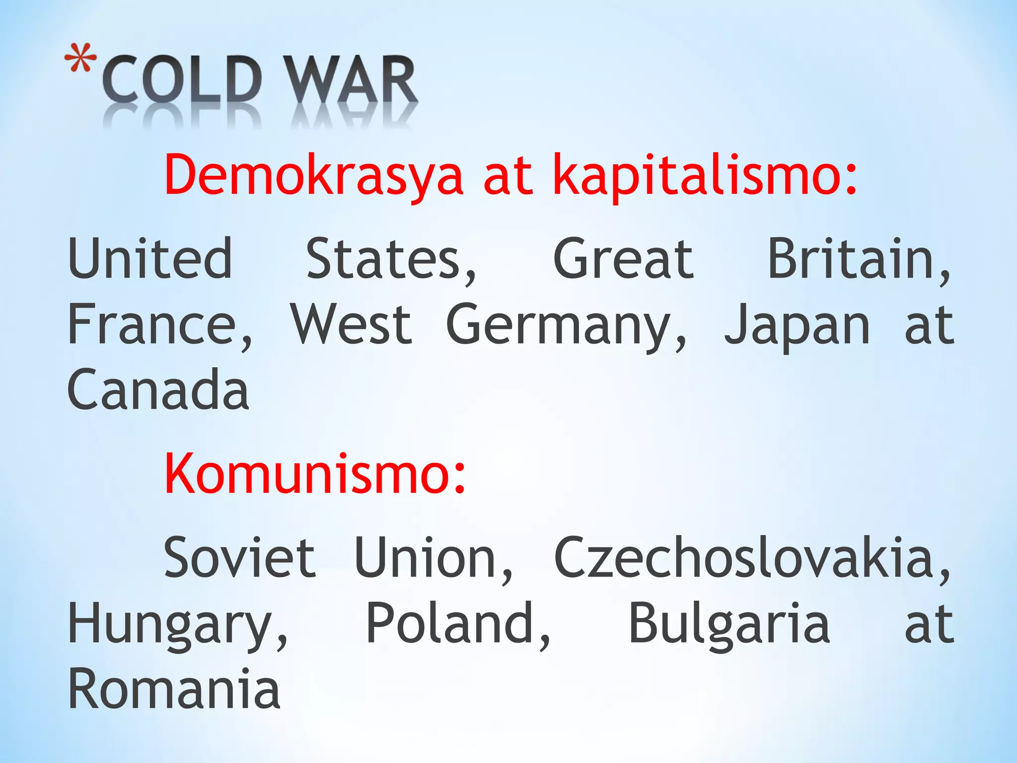 Cold war | PPT