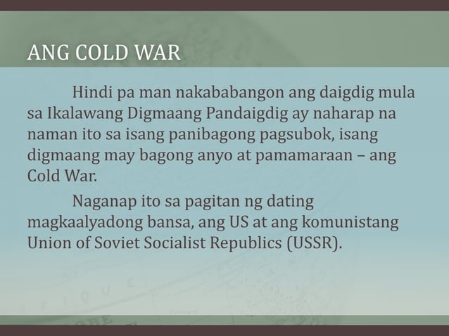 Cold War (Group 4) | PPTX