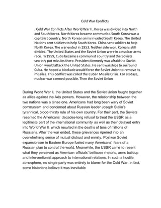 Cold war | PDF