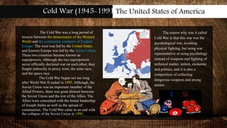 The Cold war | PPTX