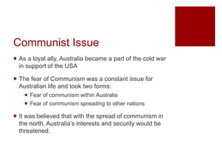 Australia and the Cold War | PPTX