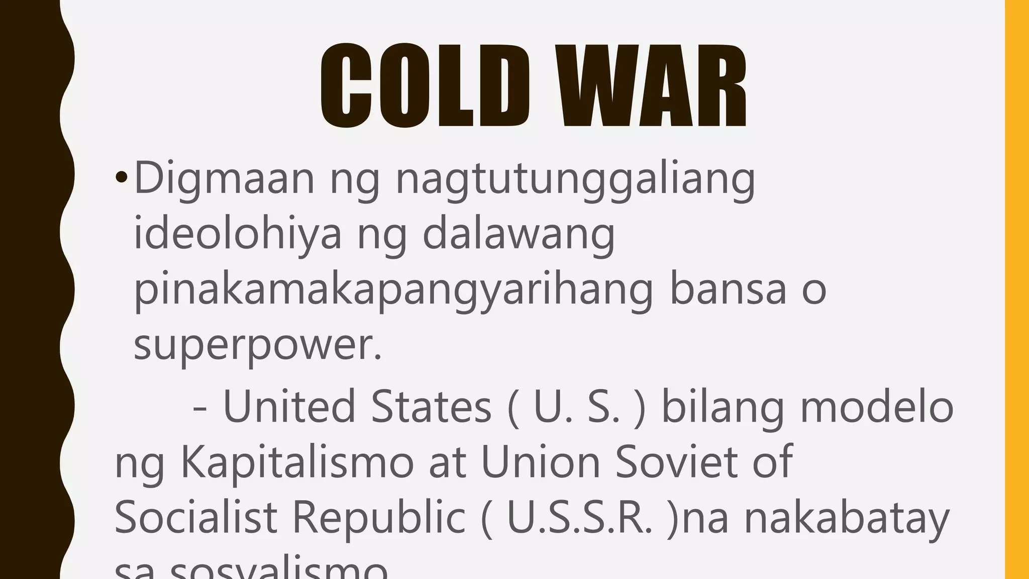 Cold war | PPTX