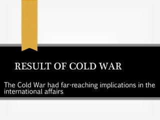 Cold war | PPTX