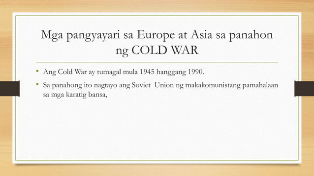 Cold war | PPTX