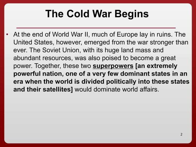 The Cold War Powerpoint Slides | PPTX