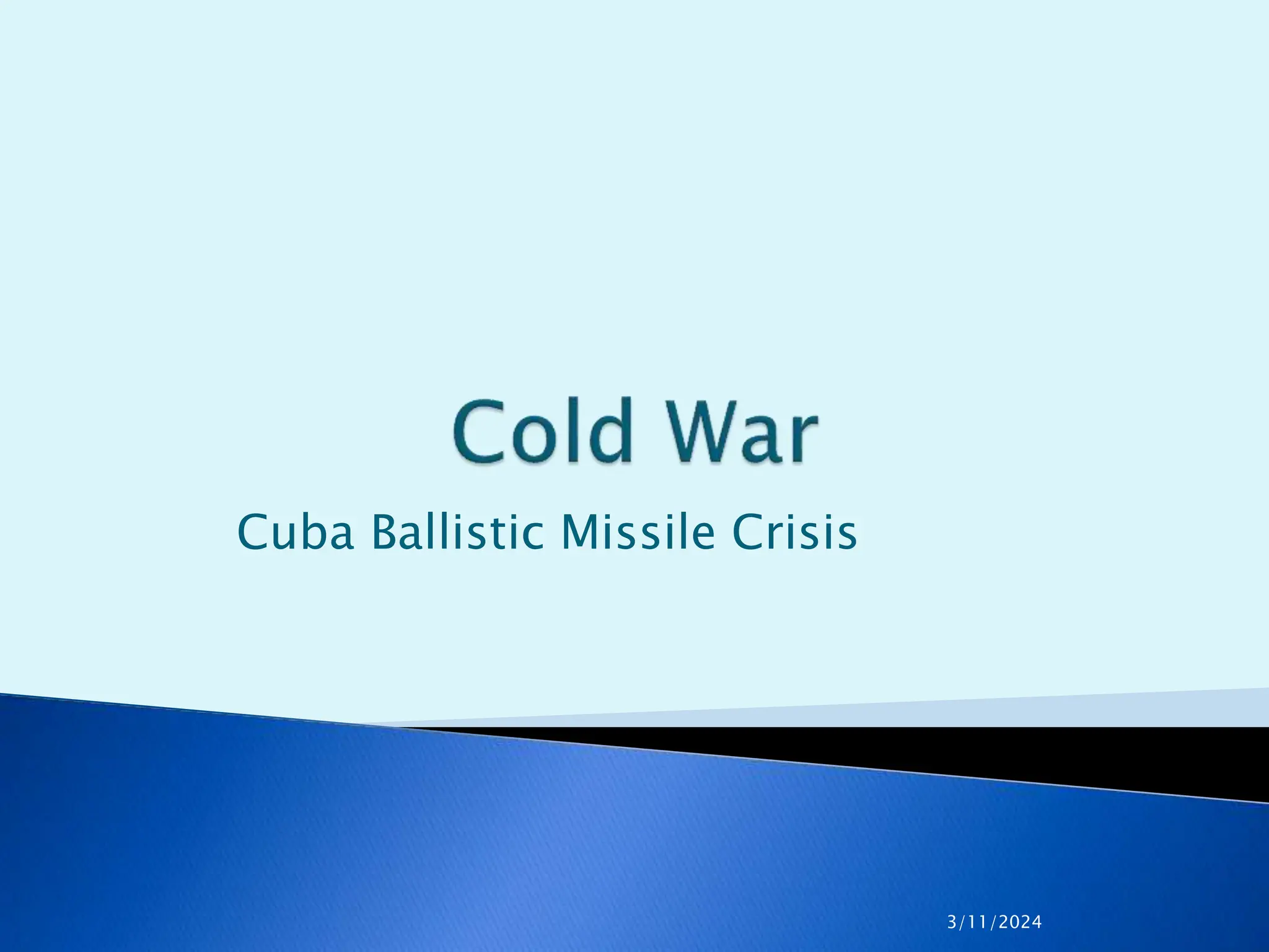 Cold War was a rivalry between America and USSR | PPT
