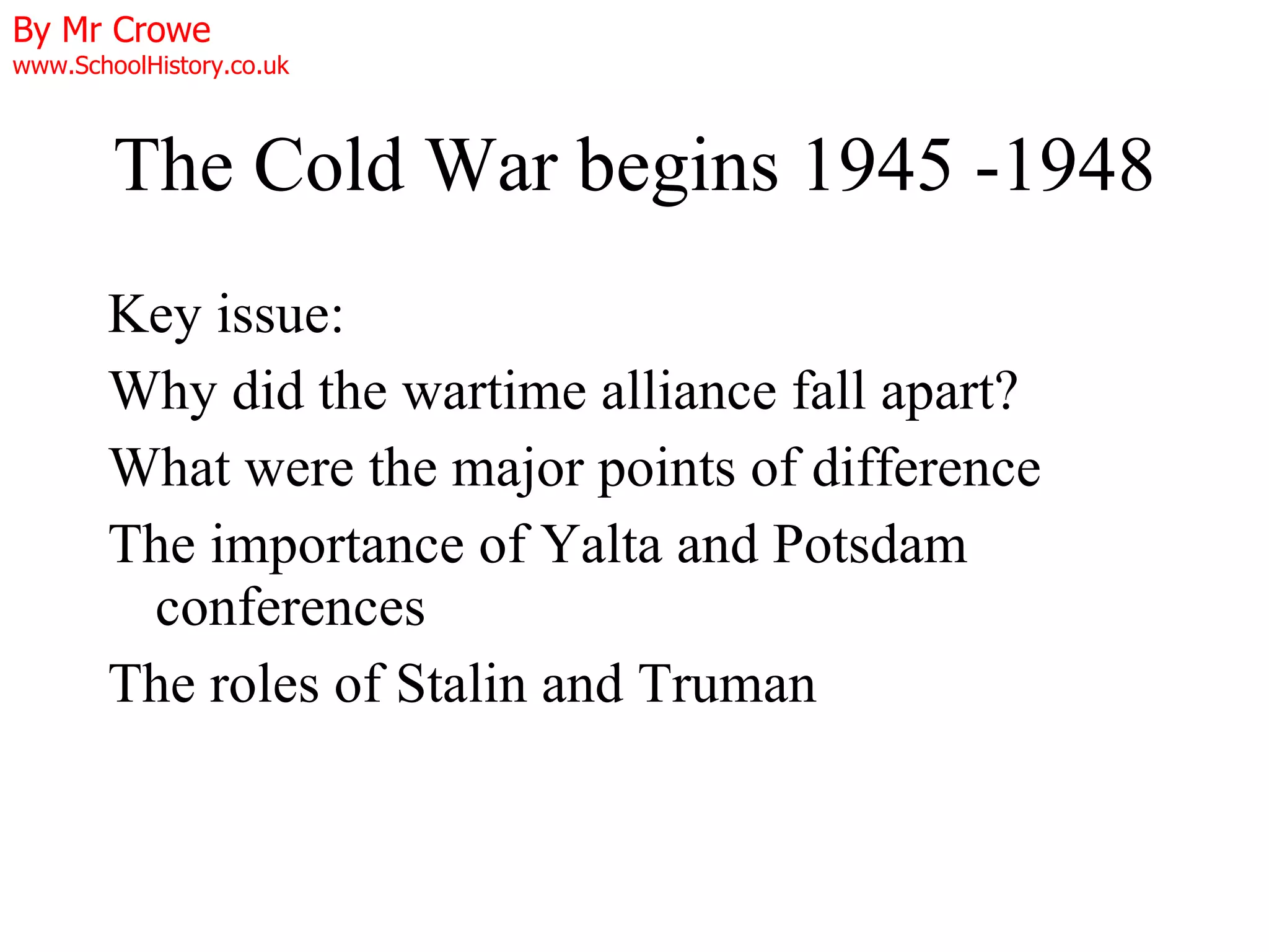 Coldwarbegins | PPT