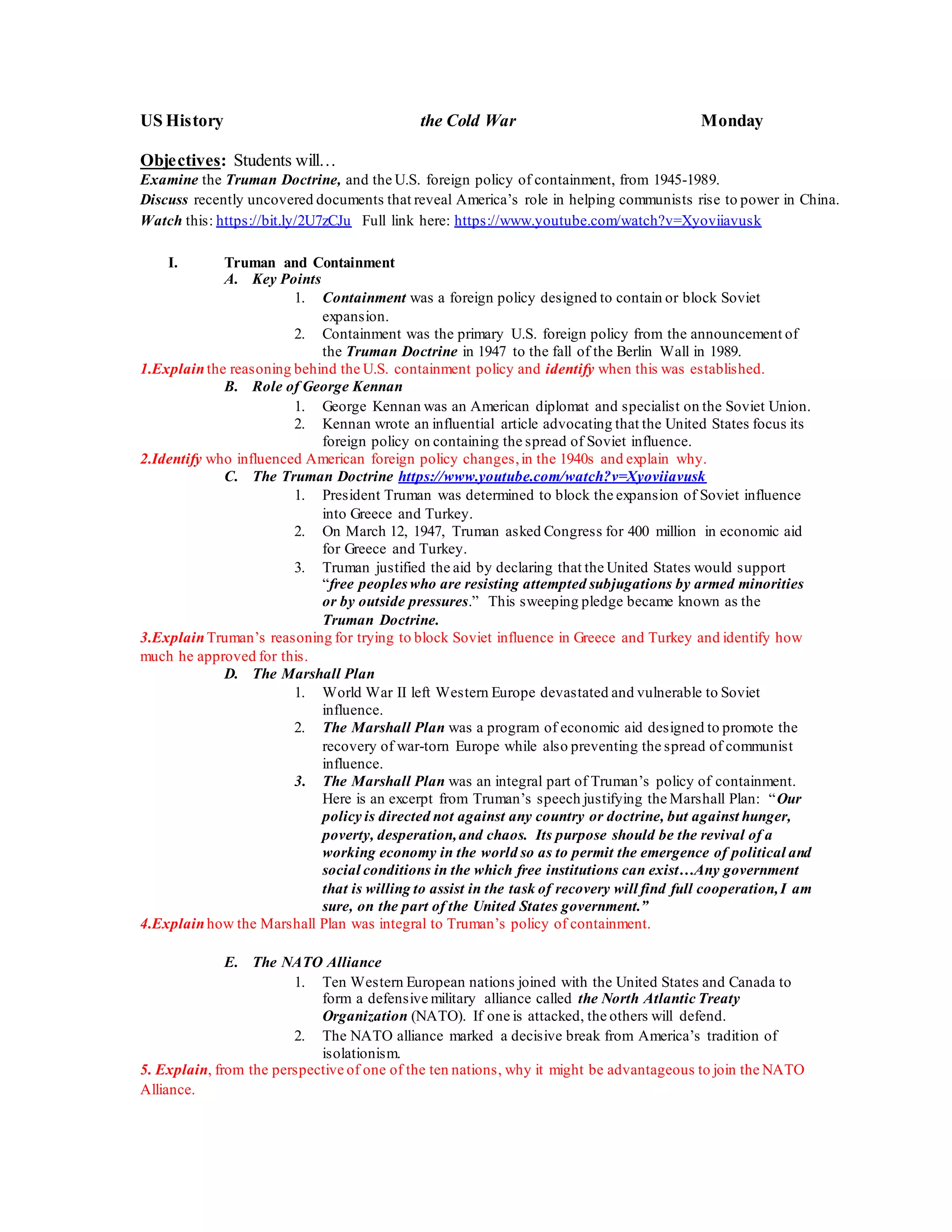 Cold war communism spreads world wide marshal plan berlin airlift cold ...