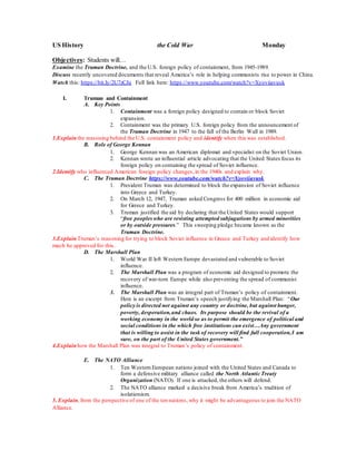 Cold war communism spreads world wide marshal plan berlin airlift cold ...