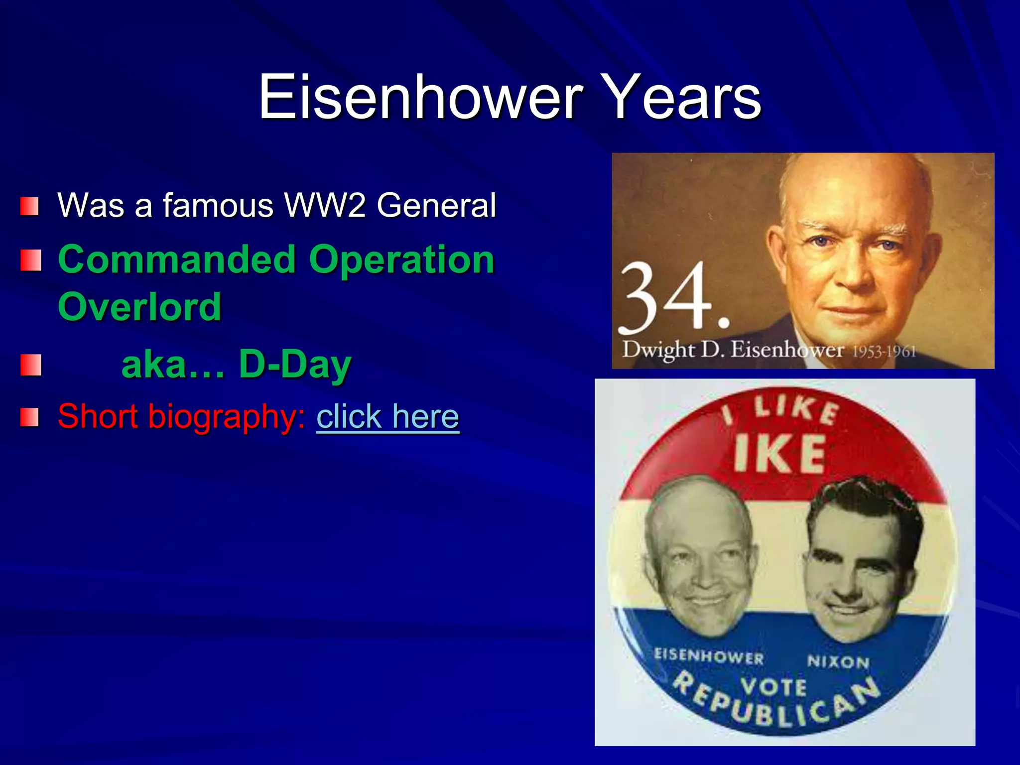 Cold War / Eisenhower Years | PPTX