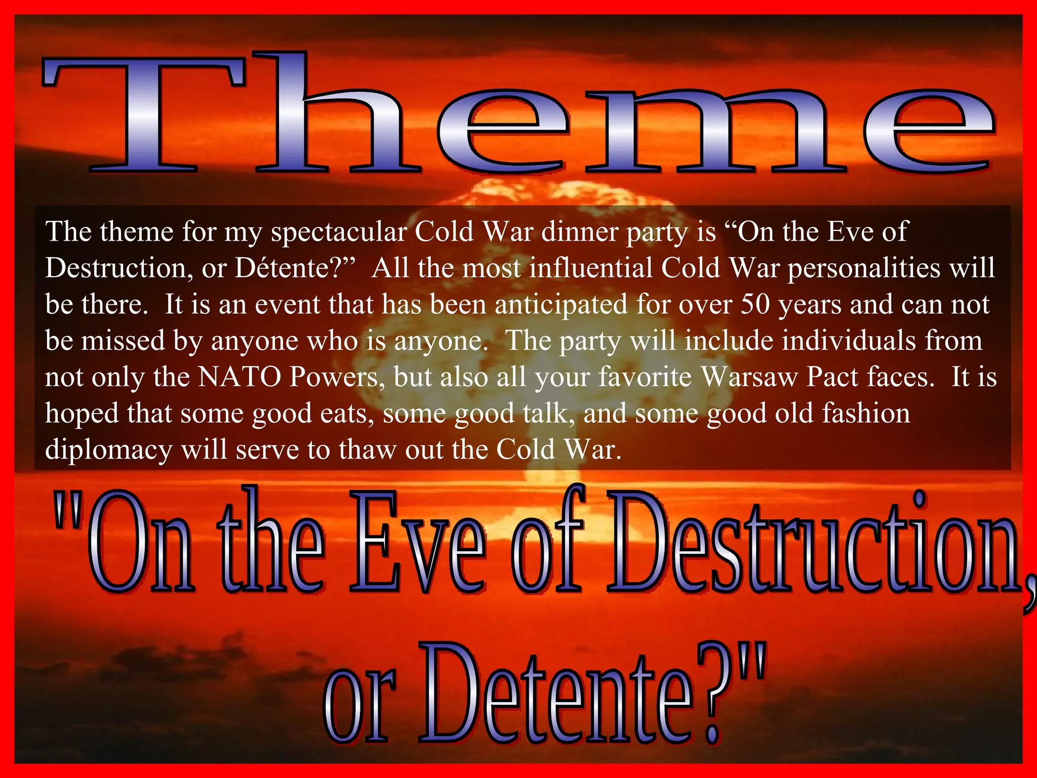 Cold war example powerpoint a model for students! | PPT