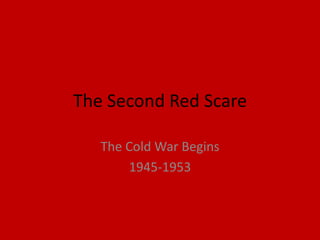 Red Scare Cold War