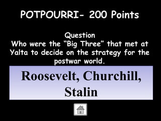 Cold War Jeopardy | PPT | Free Download