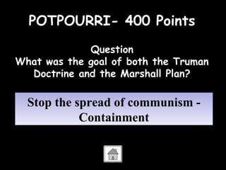 Cold War Jeopardy | PPT | Free Download
