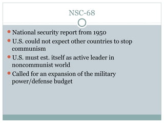 Impact of the Cold War | PPT