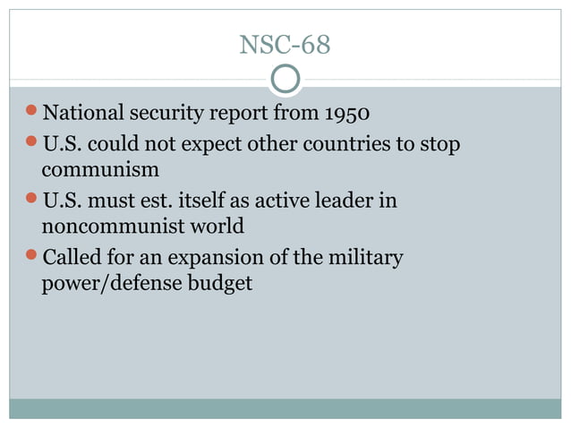 Impact of the Cold War | PPT