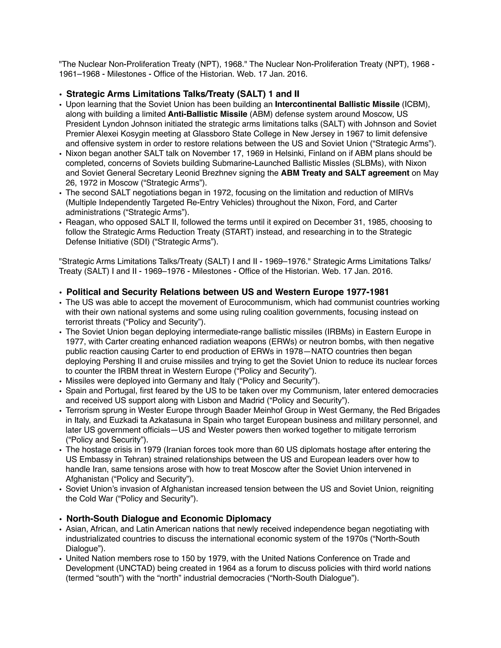 Cold War Outline | PDF