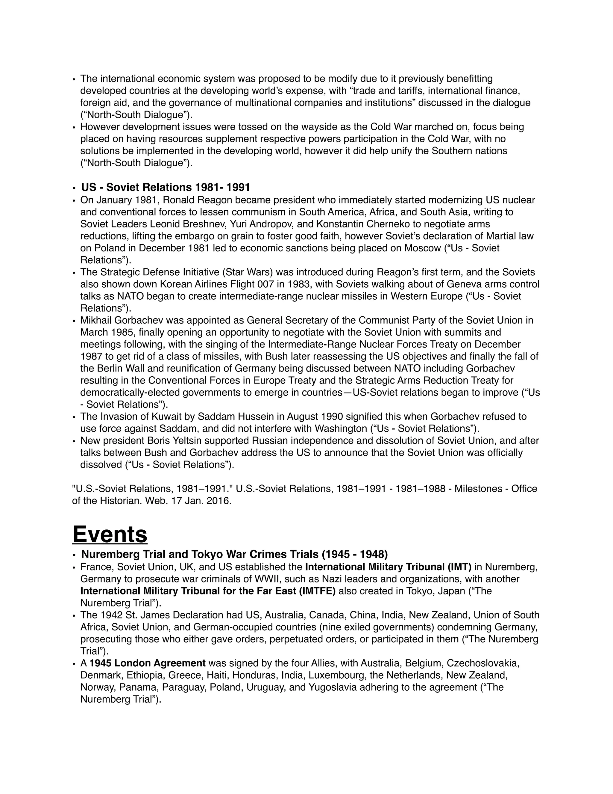 Cold War Outline | PDF