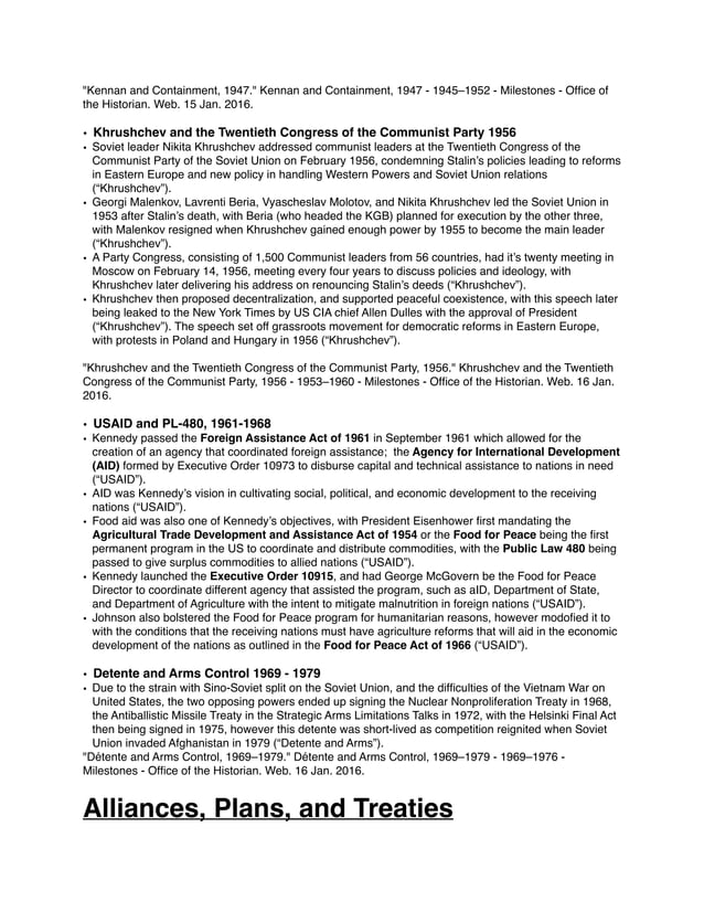 Cold War Outline | PDF